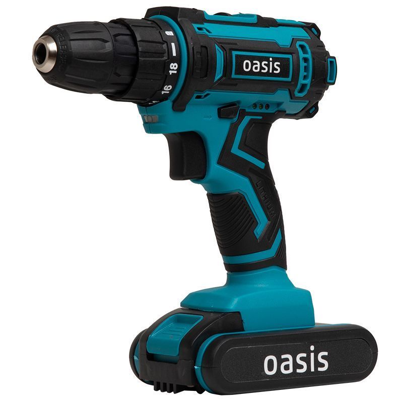 Дрель-шуруповерт аккумуляторная 24В, 2 АКБ 2,0 А/ч, 1350 об.мин, Oasis ASB-24S (J)